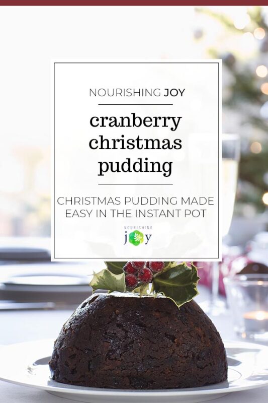Steamed Cranberry Pudding: EASY Christmas Pudding in the Instant Pot